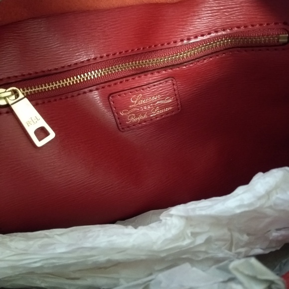 Lauren Ralph Lauren | Bags | Lauren Ralph Lauren Red Textured Bag ...